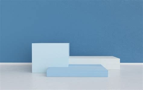 제품 프레젠테이션을 위한 연단 플랫폼이 있는 3d 렌더링된 스튜디오 배경 프리미엄 사진
