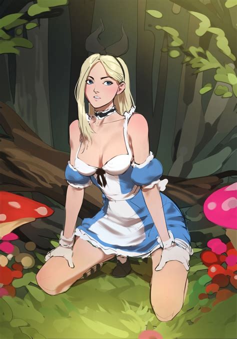 Rule 34 1girls Alice In Wonderland Alice Liddell Blonde Hair Blue