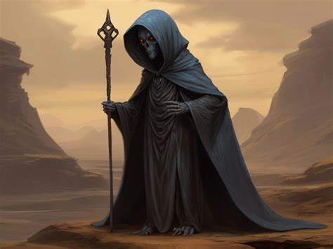 Stl File Grimdark Alien Priest With A Staff 👽・3d Printable Model To