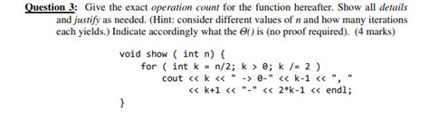solved question 3 give the exact operation count for the