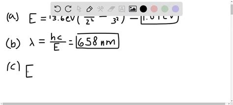Solved The Balmer Series For The Hydrogen Atom Corresponds To