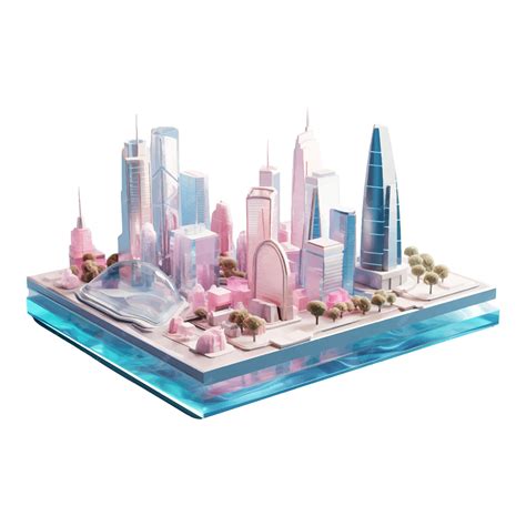 Premium Vector 3d City Model 3d Rendered On A White Background Generative Ai