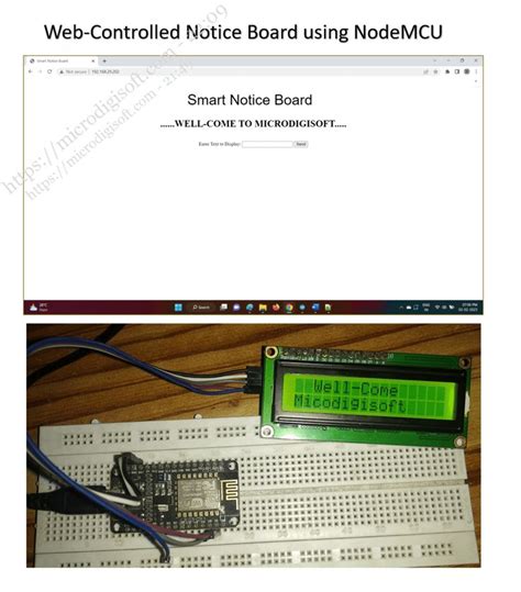 web controlled notice board using esp8266 nodemcu in arduino