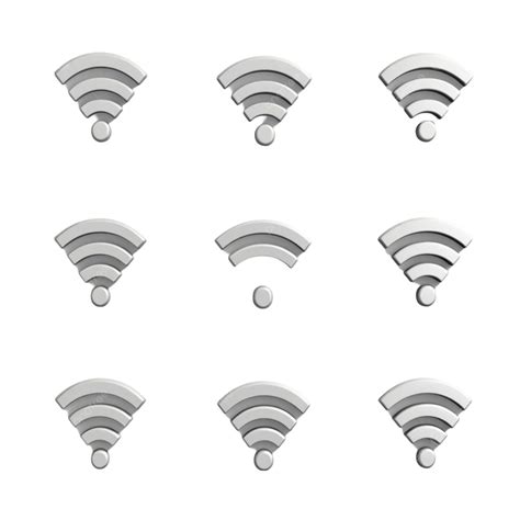 Multiple Wifi Symbols Various Internet Connectivity Icons Representing