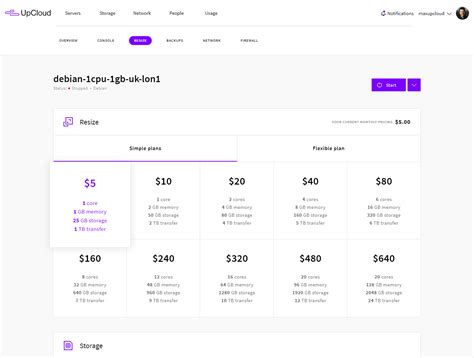 Managing Cloud Server Plans Upcloud