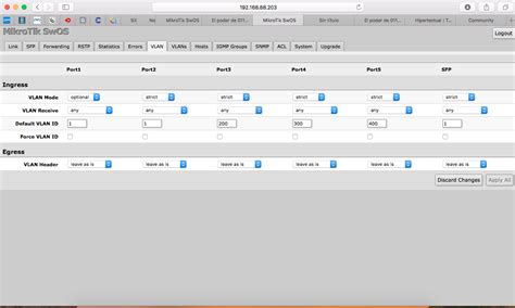 El Poder De 01100011 Unix FreeBSD Configurar VLAN Mikrotik SwOS RB260