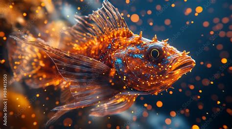 Bewitching Venom Hyperrealistic 3d Model Of A Poisonous Fish In An