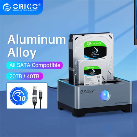 Orico Rgb Hdd 도킹 스테이션 타입 C 알루미늄 2535 인치 Hdd 케이스 Rgb 사이버 펑크 디자인