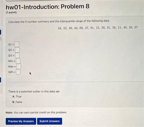 Solved Hw01 Introduction Problem 8 1 Point Calculate The
