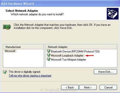 How To Install Microsoft Loopback Adapter In Windows XP