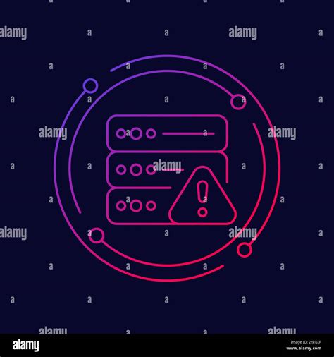Server Crash Failure Line Icon Stock Vector Image Art Alamy