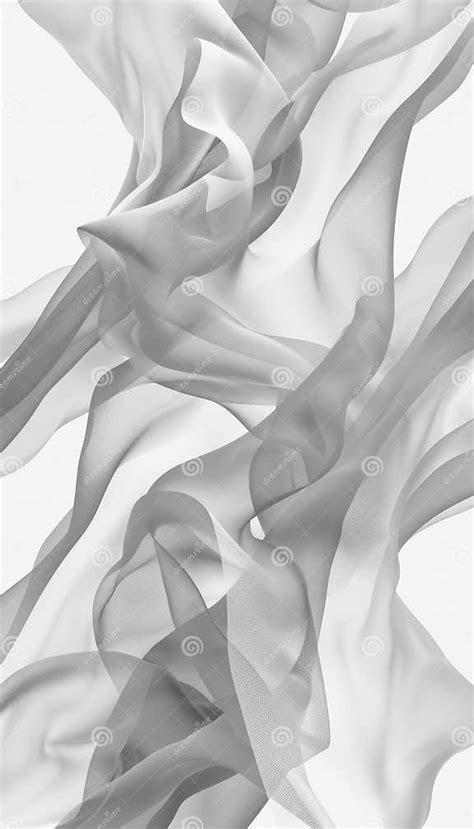 Abstract Background Of Flowing Gray Silk Fabric Texture Of Delicate Sheer Fabric Light And