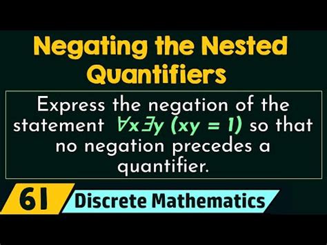 Negation Of Nested Quantifiers Video Lecture Crash Course Computer Science Engineering CSE