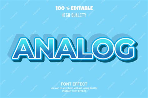 Premium Vector Modern Bold Analog Text Style Editable Font Effect