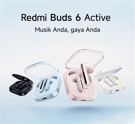Jual Xiaomi Redmi Buds 6 Active Google Fast Pair Baterai Hingga 30 Jam Audio Spasial IPX