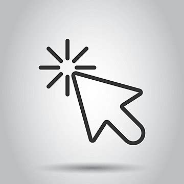 Flatstyle Mouse Cursor Icon On Isolated Background Cursor Sign Clicking Vector Cursor Sign