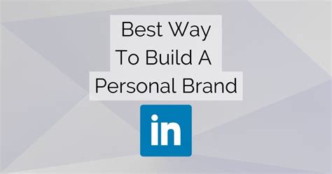 Best Formula For Building A Personal Brand On LinkedIn