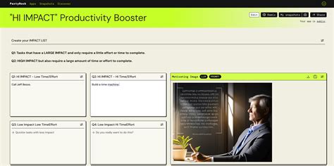 Hi Impact Productivity Booster Devpost