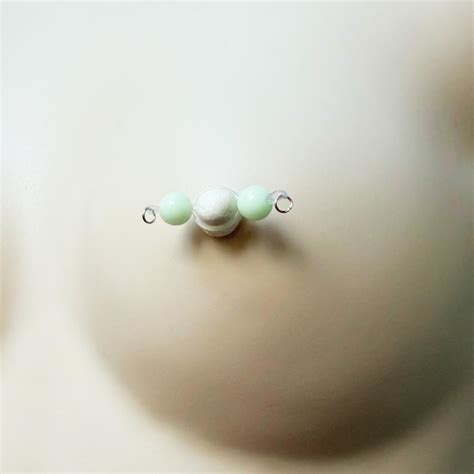 Glow In The Dark Fake Nipple Rings Large Barbell Style Everyday Wear