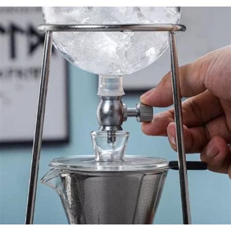 Nispira Iced Coffee Cold Brew Drip Coffee Maker Mini Tower 400 Ml Glass Brewer