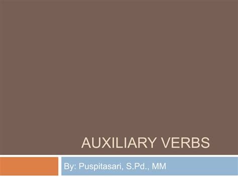 10 Auxiliary Verb Ppt