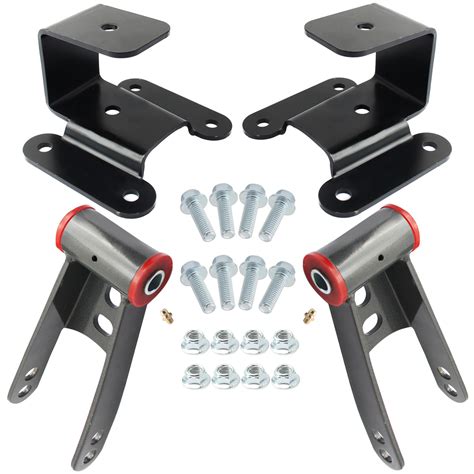2 Rear Drop Lowering Shackles Leveling Kit For 2002 2008 Dodge Ram