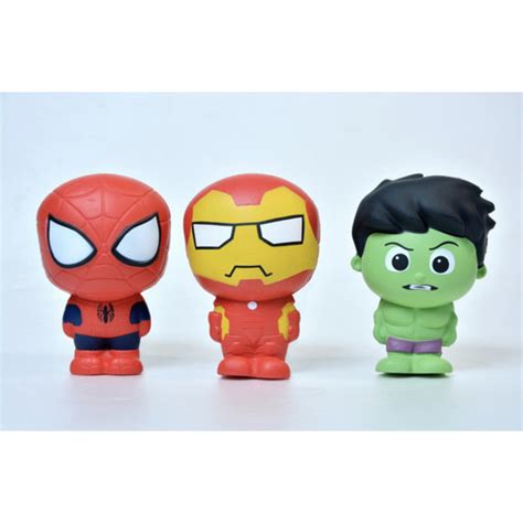 Jual Original Squishy Squish Squeeze Spiderman Iron Man Hulk Marvel Hero Jakarta Barat