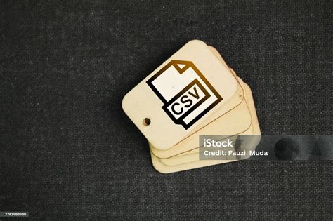 Wooden Tag With Symbol Icon Csv File Format Csv Files Are Just Like