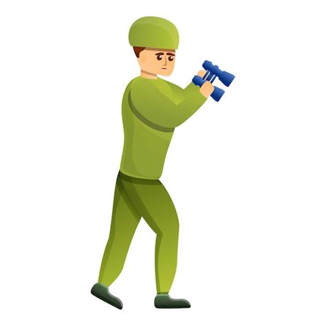 Premium Vector Soldier Binocular Icon Cartoon Of Soldier Binocular Vector Icon For Web Design