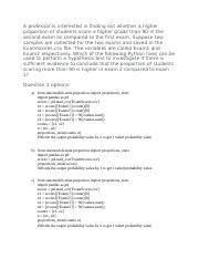 Short Quiz Module Five Python Functions Docx A Professor Is Interested In Finding Out