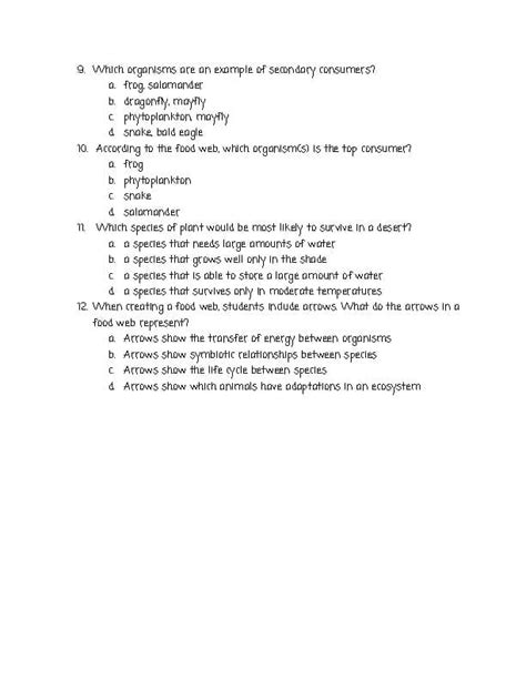 5th Grade Ecosystems Quiz By Abigail Benting Tpt