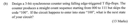 Solved A Design A Bit Synchronous Counter Using Chegg Com