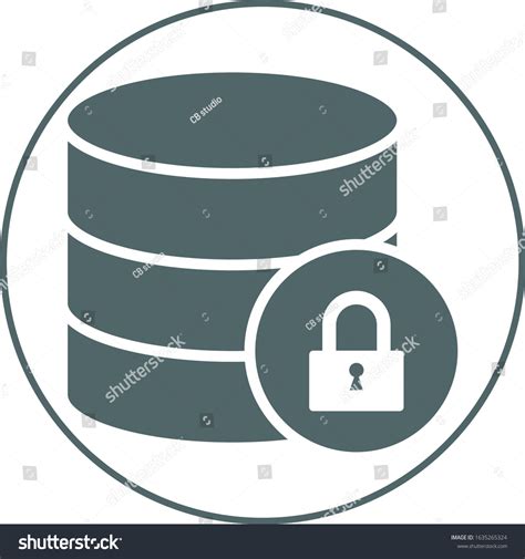 Secure Database Icon Vector Illustration Stock Vector Royalty Free 1635265324 Shutterstock