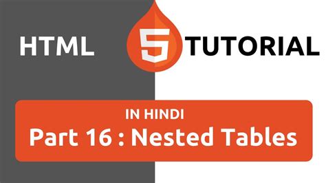 html tutorial in hindi [part 16] html nested tables nested table in