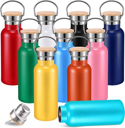Mimorou 10 Pcs Stainless Steel Sports Water Bottles Bulk