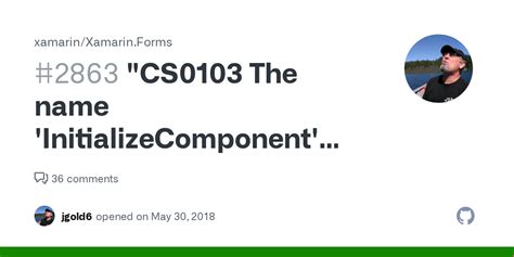 CS The Name InitializeComponent Does Not Exist In The Current Context Intellisense Error