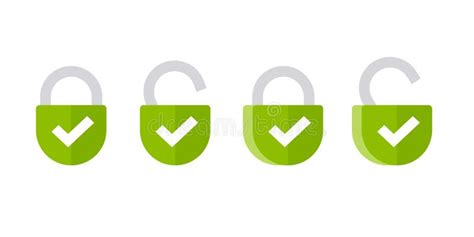 Lock Icon 3d Icon Vector Secure Green Padlock Closed Open As Permission