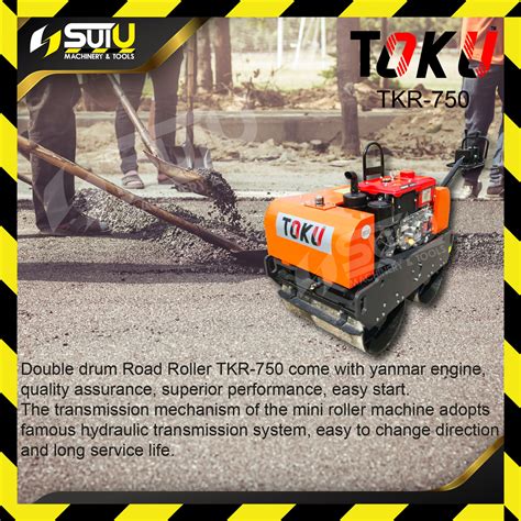 TOKU TKR 750 Vibratory Pedestrian Road Roller Double Drum Roller C W YANMART TF 65 Kuala