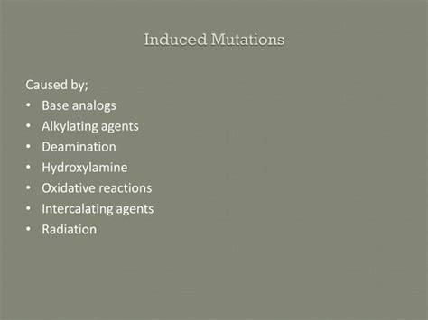 Induced And Spontaneous Mutation Pptx