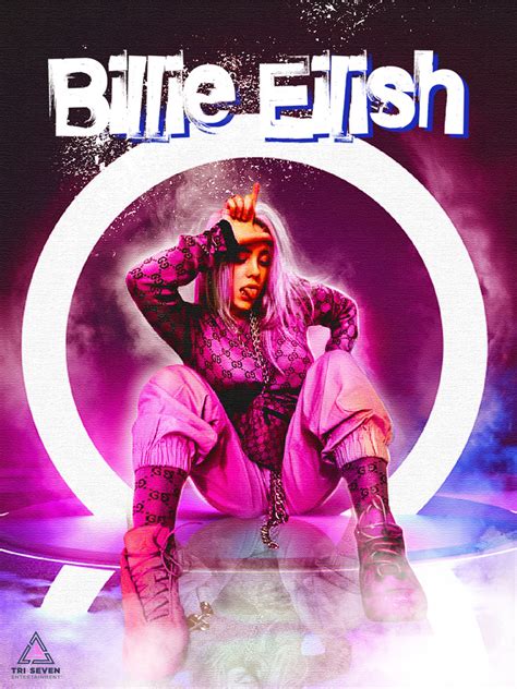 Billie Eilish Poster Pink Wall Art Print 18x24