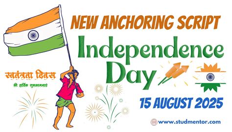 Anchoring Script For Independence Day Celebration 2025
