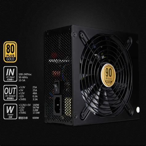 Original Psu For Acbel 80plus Gold Half Module Mute Chicken Game Power Supply 600w Power Supply