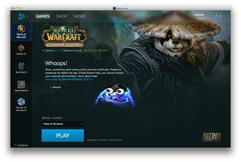 Battle Net Error Code BLZBNTBNA00000640 1201 GizmoLA Com