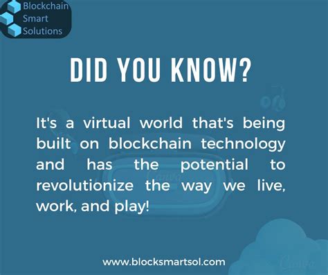 Blockchain Smart Solutions On Linkedin Metaverse Virtualreality Digitaltransformation