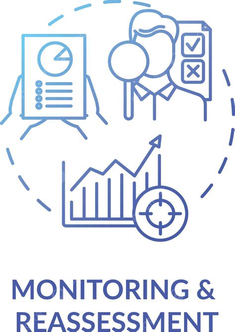 Monitoring And Reassessment Concept Icon Finance Service Banking Vector Finance Service