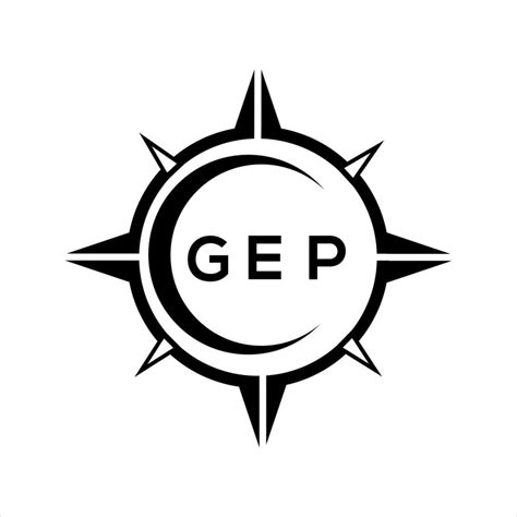 Gep Abstract Technology Circle Setting Logo Design On White Background Gep Creative Initials