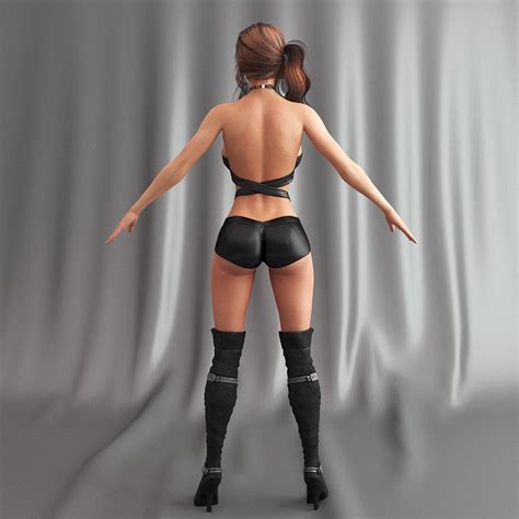 Rigged Model Woman With Face Rigging Rigged Model Woman With Face Rigging