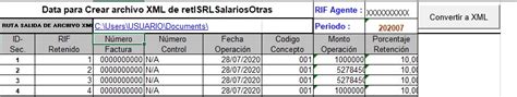 Emitir XML De Retenciones De ISLR SENIAT