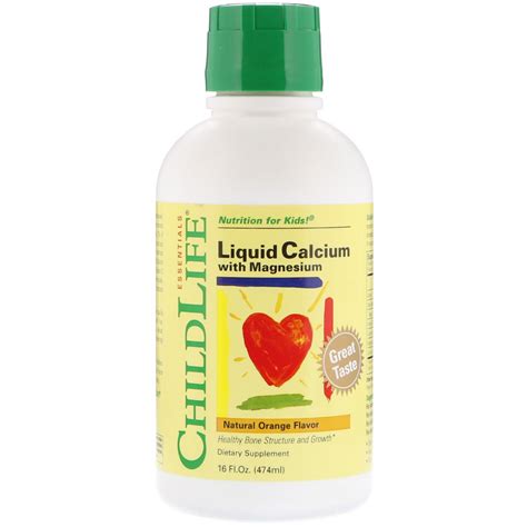 ChildLife, Liquid Calcium with Magnesium, Natural Orange Flavor, 16 fl ...