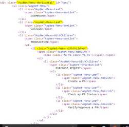C Custom Css On Aspnet Menu Not Applying Stack Overflow
